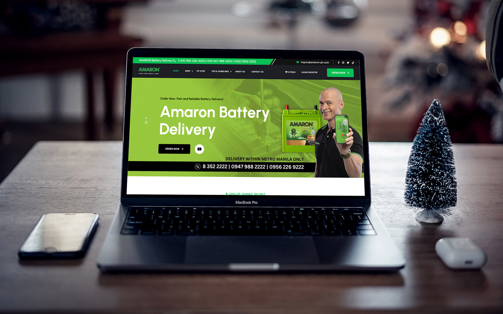 Web Design for AMARON Battery Philippines - Web Designer and Developer ...